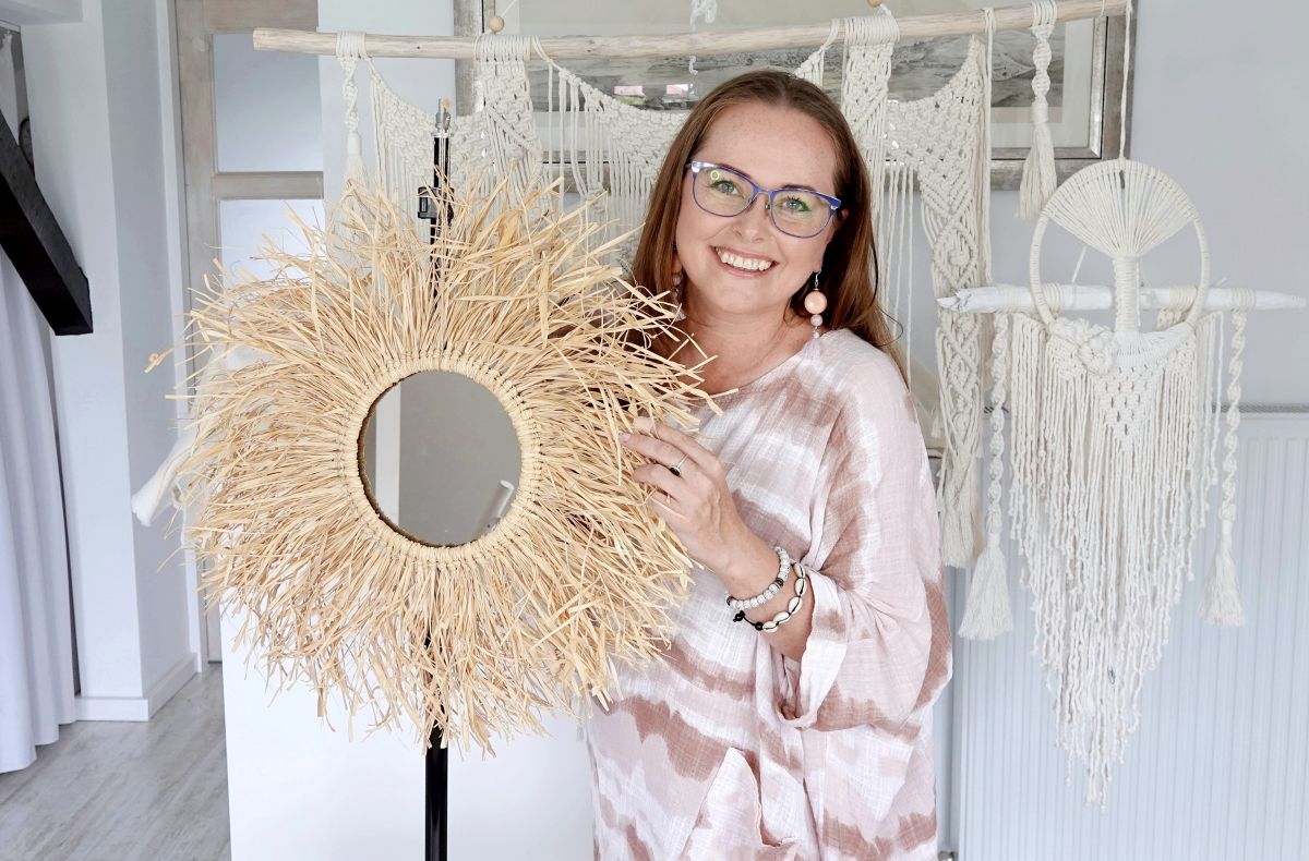 Lustro boho DIY zrób to sam HAART